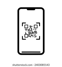 Scan Qr Code Icon Barcode Scanner Stock Vector Royalty Free Shutterstock