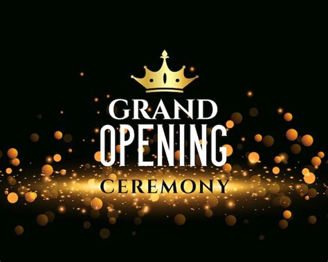 스파클링 그랜드 오프닝 행사 템플릿 디자인 무료 벡터
