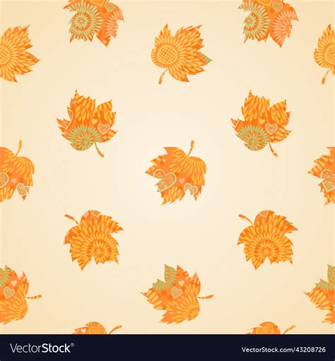 Autumn Concept Seamless Pattern Royalty Free Vector Image