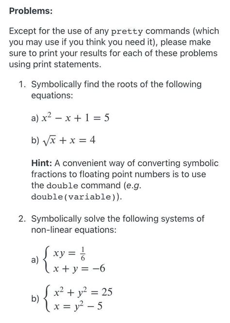 Solved Instructions Complete Problem 1 Problem 2 Problem