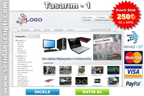 seri İlan scripti kolay kurulum tasarım seçenekleri donanımhaber