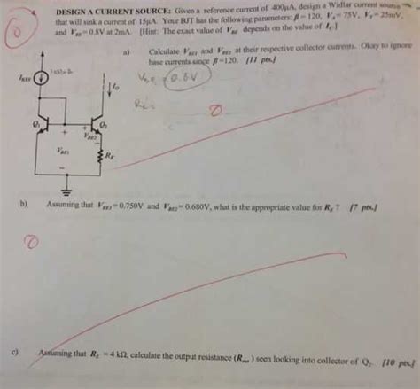Solved Design A Current Source Given A Reference Current Of Chegg