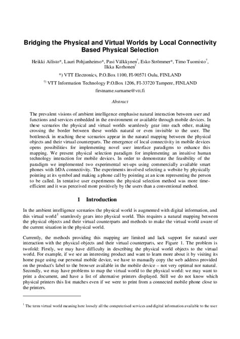 pdf bridging the physical and virtual worlds by local connectivity