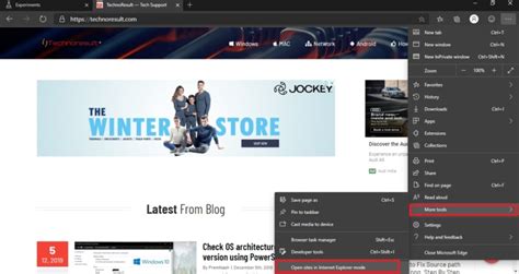 Enable Internet Explorer Mode In Microsoft Edge Chromium Technoresult