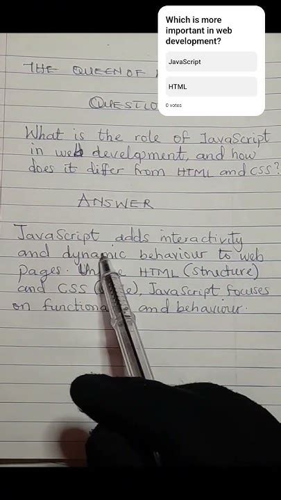 Understanding The Role Of Javascript In Web Development Javascripttutorial Ytshorts Youtube