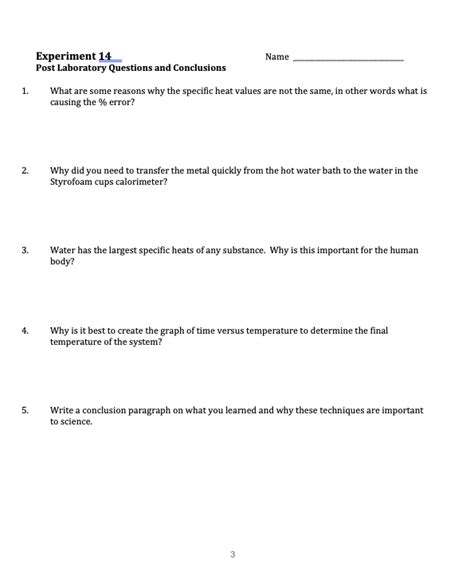 solved experiment 14 name data results and discussion