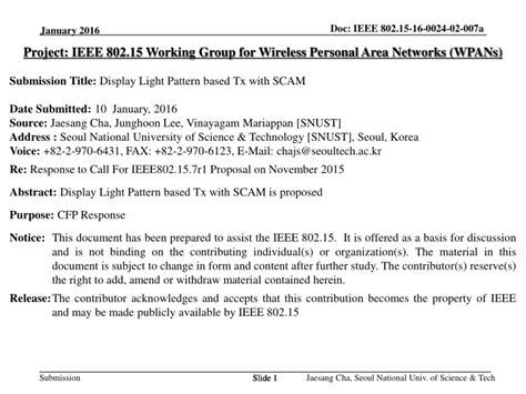 PPT Display Light Pattern Based Tx With SCAM PowerPoint Presentation ID