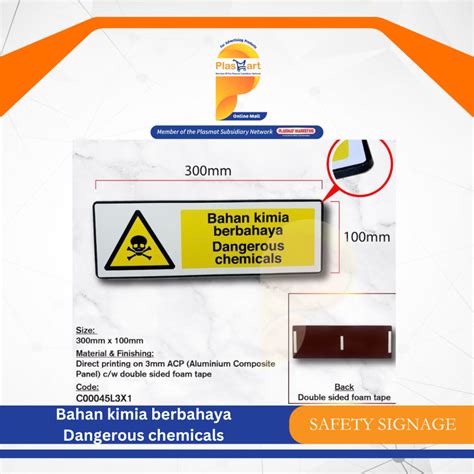Safety Signage Bahan Kimia Berbahaya Dangerous Chemicals Shopee