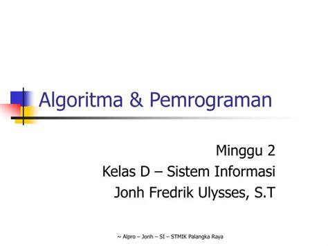 PPT Algoritma Pemrograman PowerPoint Presentation Free Download