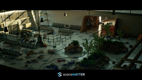 airport terminal interior unreal engine asset