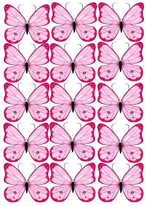 Розовые бабочки Бумажные бабочки Бумажный цветок Шаблоны открыток