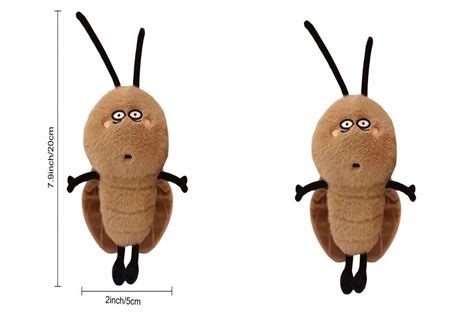 Nice Cockroach Plush Doll Humorous Stuffed Animal Adorable Cockroach