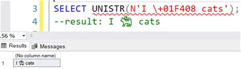 Sql Concat Operator And Unistr Function In Azure