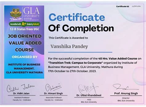 Vanshika Pandey On Linkedin Gla Thankful Glacertificate Certificatecourse
