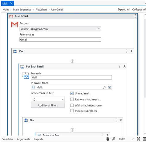 Build An Automation To Display First Gmail Inbox Unread Messages In Message Box Studio