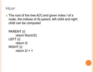 Heap Sort In The Design Anad Analysis Of Algorithms Ppt Computing Technology Computing