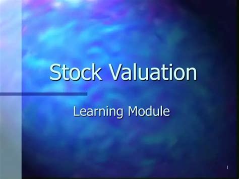 PPT Stock Valuation PowerPoint Presentation Free Download ID 6007876