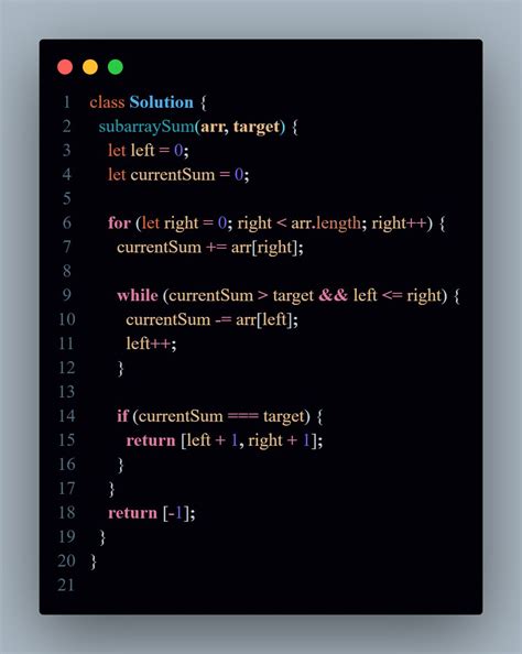 Solved Indexes Of Subarray Sum In Gfg 160 Challenge Abhishek Jha