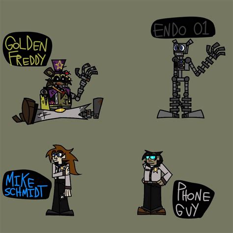 More Fnaf Redesigns Rfivenightsatfreddys