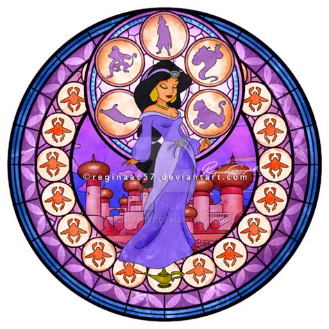 Princess Jasmine Kingdom Hearts Stain Glass By Reginaac57 On Deviantart