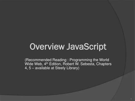 ppt overview javascript powerpoint presentation free download id