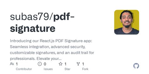 Github Subas79pdf Signature Introducing Our Reactjs Pdf Signature App Seamless Integration