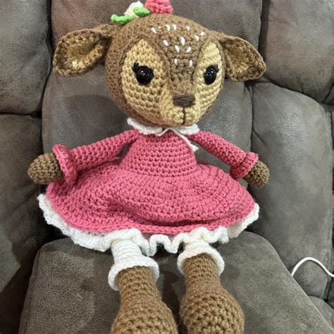 Amigurumi Deer Doll Pattern Crochet Doll Patterns Hattie The Fawn