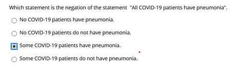 Solved Which Statement Is The Negation Of The Statement All Chegg Com