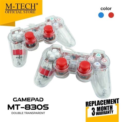 Jual M Tech Gamepad Double Transparant Stick Ps Usb Laptop Pc Joystick Shopee Indonesia