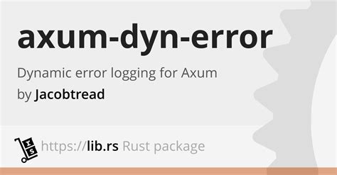 Axum Dyn Error — Rust Library Librs