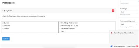 Submit Validation Error Issue ProcessMaker Screen Builder GitHub