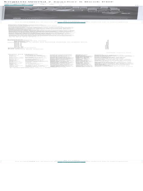 English World 7 Teacher S Book PDF PDF Reading Comprehension English ...