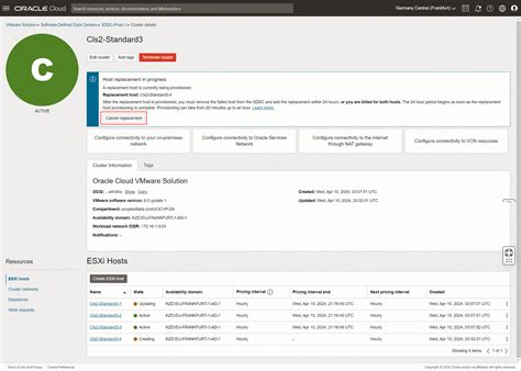 Replace A Faulty ESXi Host From Your Oracle Cloud VMware Solution Cluster On Oracle Cloud