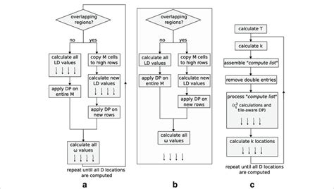 the algorithmic steps of three parallelization strategies in omegaplus