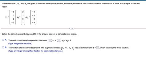 solved three vectors v1 v2 and v3 are given if they are