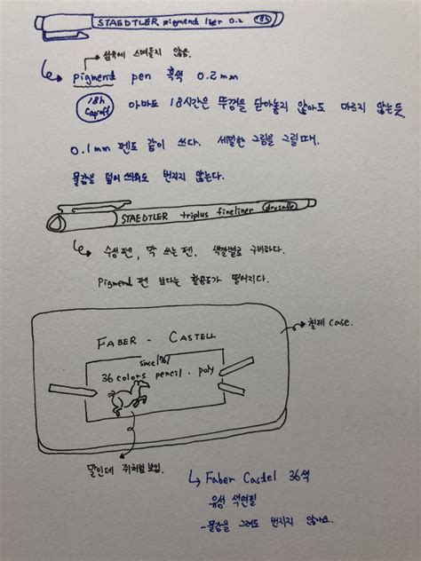 비싼 펜을 쓰면 그림이 잘 그려져요