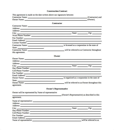 Construction Contract Template Google Docs Web 19 Construction Contract Examples In Google