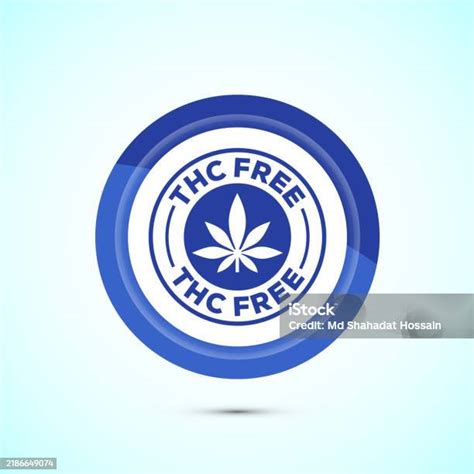 Thc 무료 아이콘 디자인 일러스트 Cbd 대마 오일 라벨 마리화나 오일 블루 컬러 버튼 디자인 0명에 대한 스톡 벡터 아트 및 기타 이미지 Istock