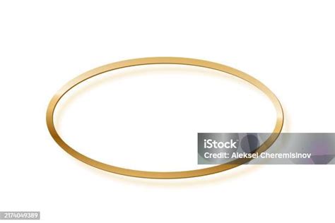 흰색 배경에 황금 타원 사진 프레임입니다 골드 오벌 버튼 그림 그림 카드를 위한 빈 공간 3d 현실적인 빈 템플릿 벡터 일러스트 레이 션 간단한 객체 모형 0명에 대한 스톡