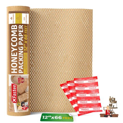 Xfasten Honeycomb Packing Paper 12 X 66 Reusable