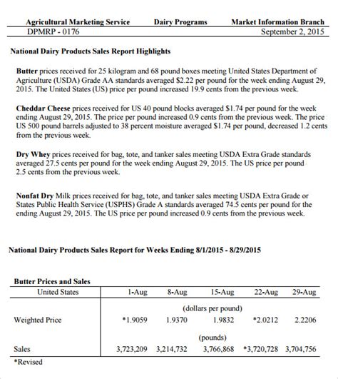 SALES REPORT WRITING SAMPLE SalesReport