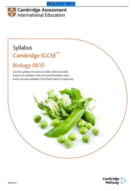 Bio Igcse Specification Pdf Biology 0610 Stuvia Us