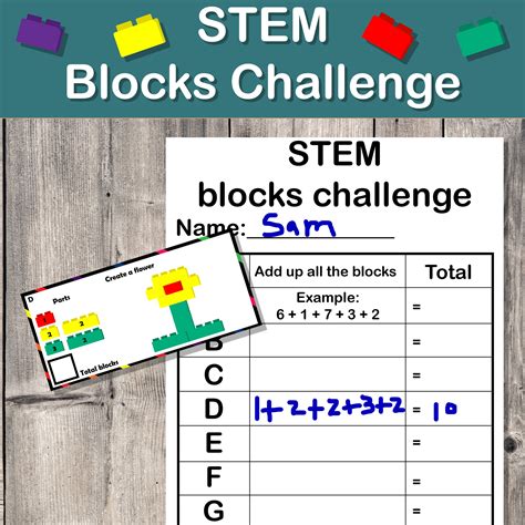 Stem Bin Stem Block Challenge Task Cards Morning Work Made By Teachers