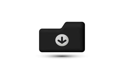 Illustration Creative Modern Icon Black Folder Download Symbols