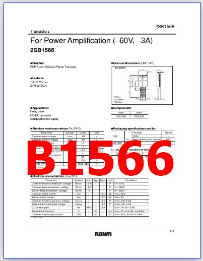 B1566 Datasheet Meta Search