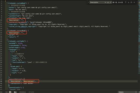fileheader cursorMode 里的 description 无法被替换 Issue OBKoro koro FileHeader GitHub