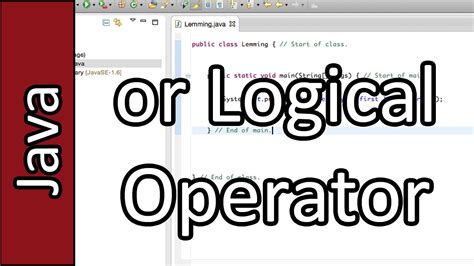 Or Logical Operator Java Programming Tutorial 10 Pc Mac 2015