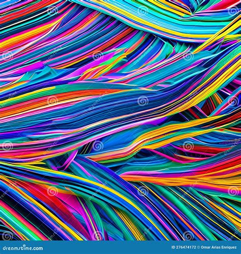 A Chaotic Burst Of Jagged Lines And Bold Colors That Convey Movement