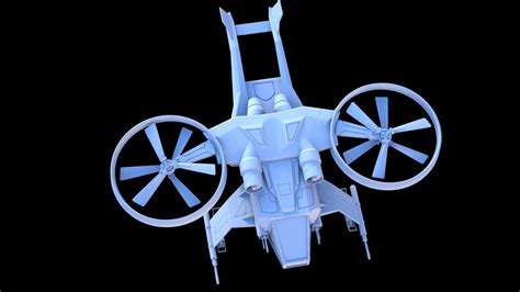 전투 공상 과학 헬리콥터 3d 모델 29 Max Fbx Obj Free3d
