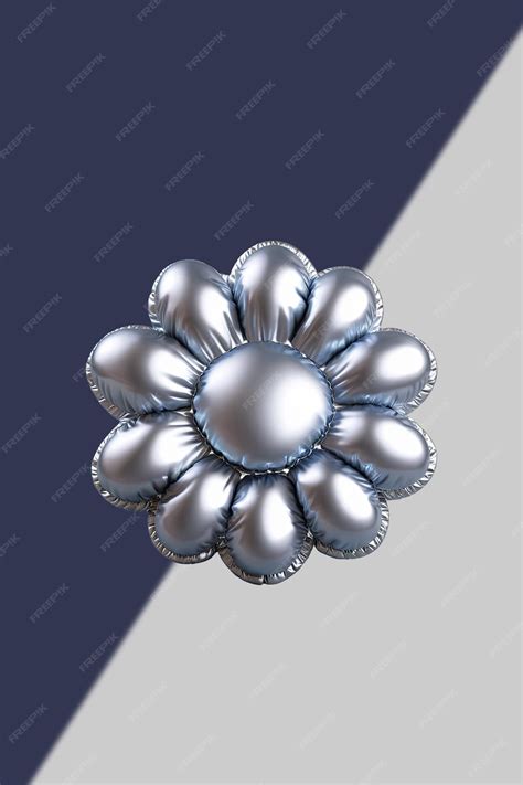 Premium Psd Flower Blobs Chrome
